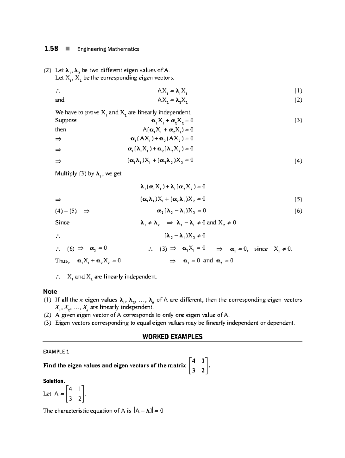 Engineering Mathematics-20 - Let X 1 , X 2 be the corresponding eigen ...