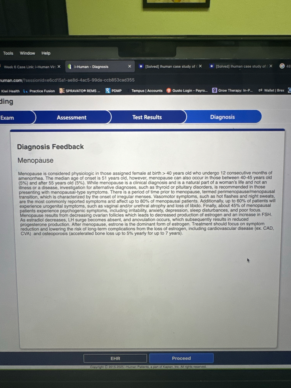 NUR 305 Week 6 Case Study: Understanding Menopause and Its Symptoms ...