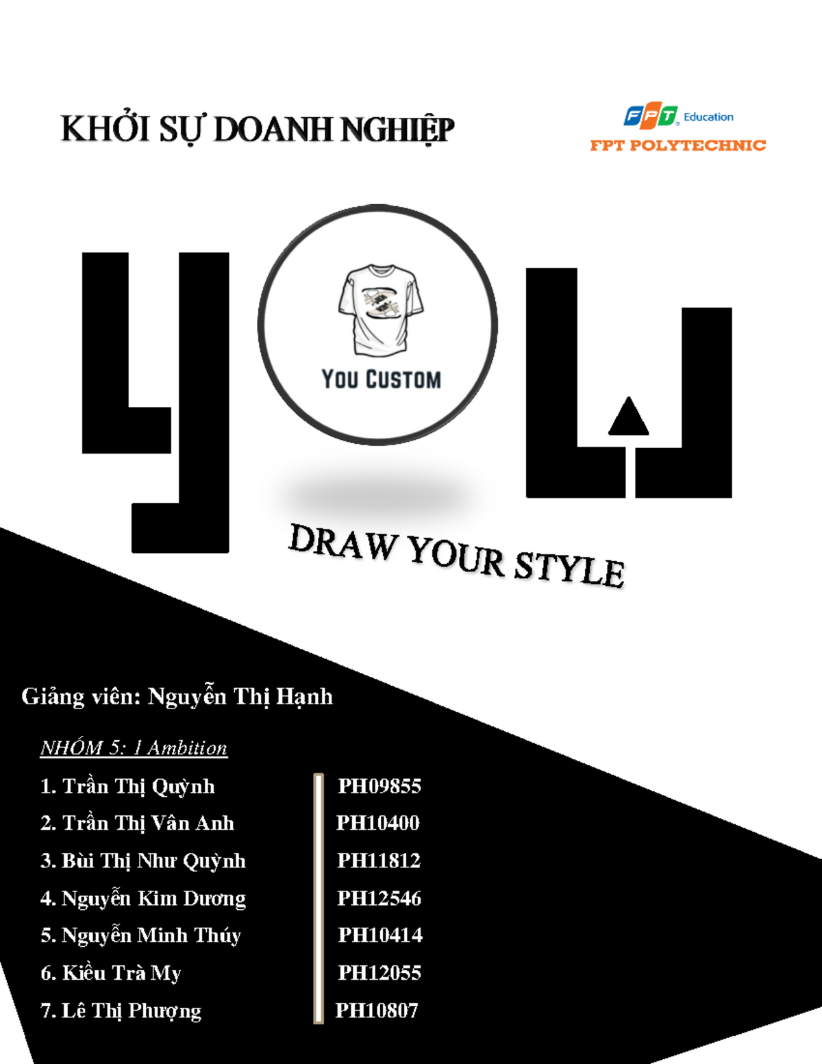 Asm-Nhóm-5-KSDN - NHÓM 5: 1 Ambition Trần Thị Quỳnh PH Trần Thị Vân Anh ...