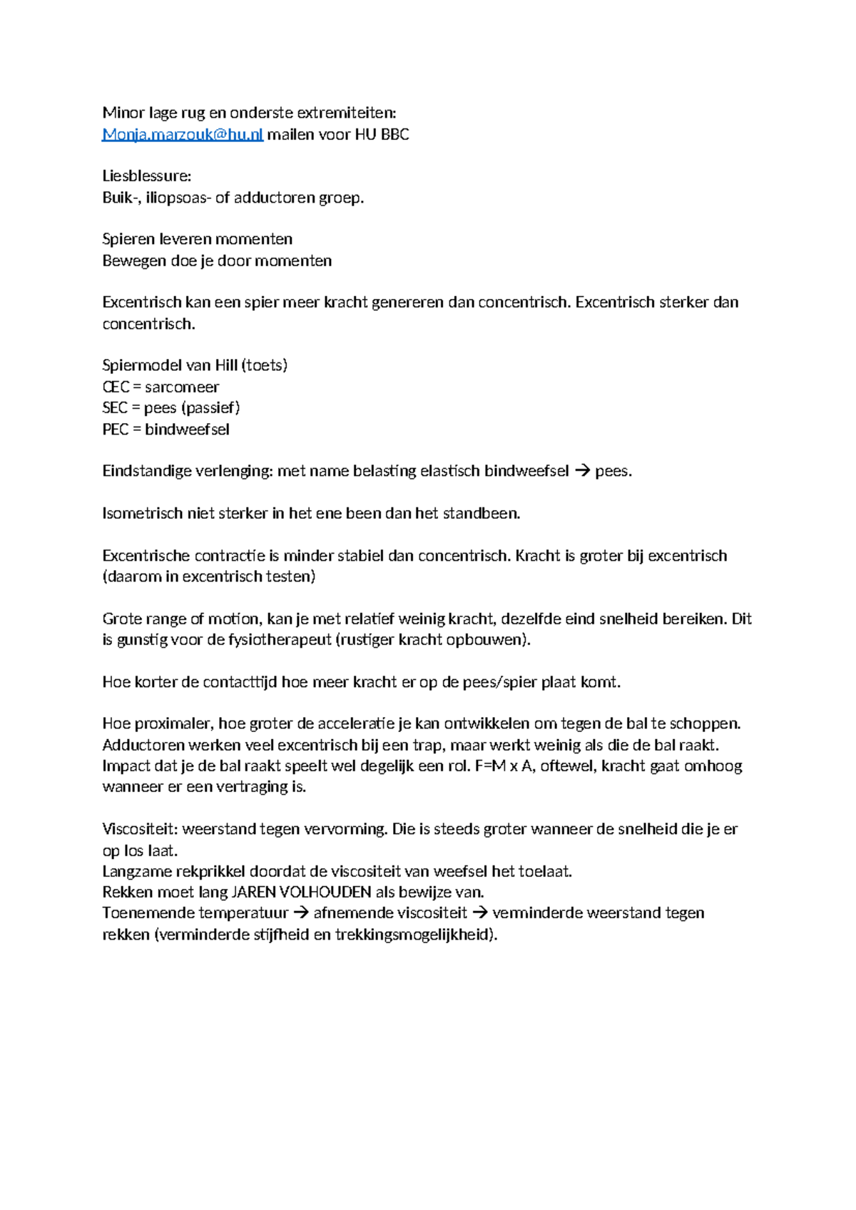 Minor Lage Rug en Onderste Extremiteiten: Fysiotherapie en ...