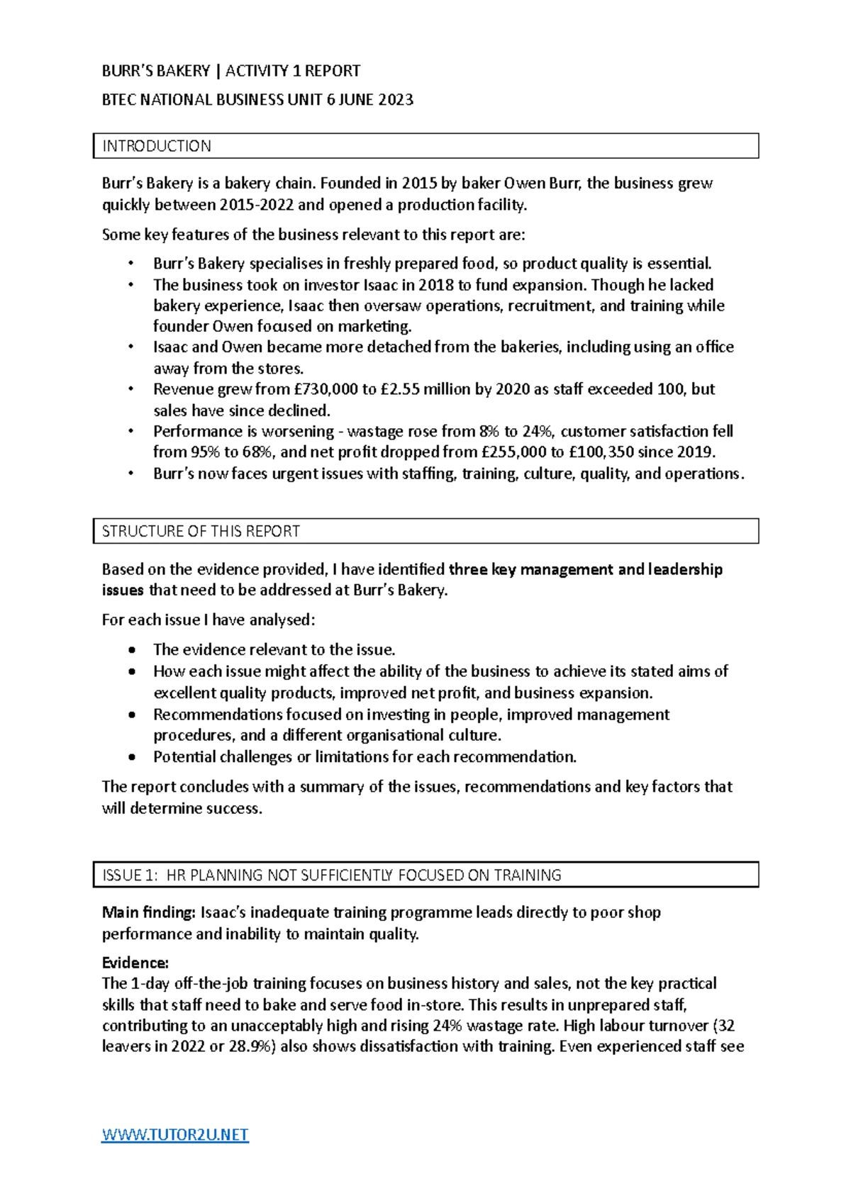 A Level Business 2023 Paper 2 Mark Grid Exemplars and Analysis - Studocu