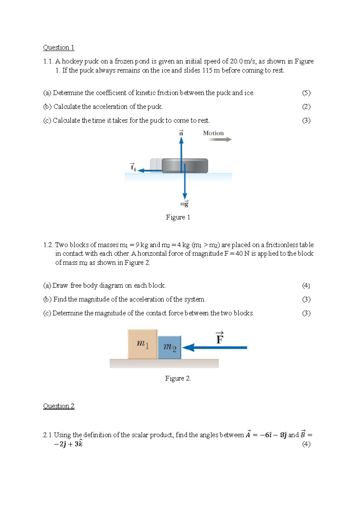 Test 2 - Physics Concepts and Problem Solving - Studocu