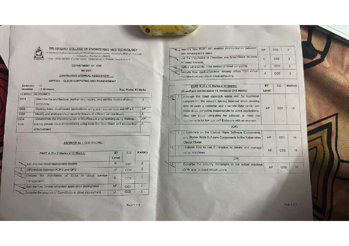 Cloud Computing Management CIA 1: REST API & Security Insights - Studocu