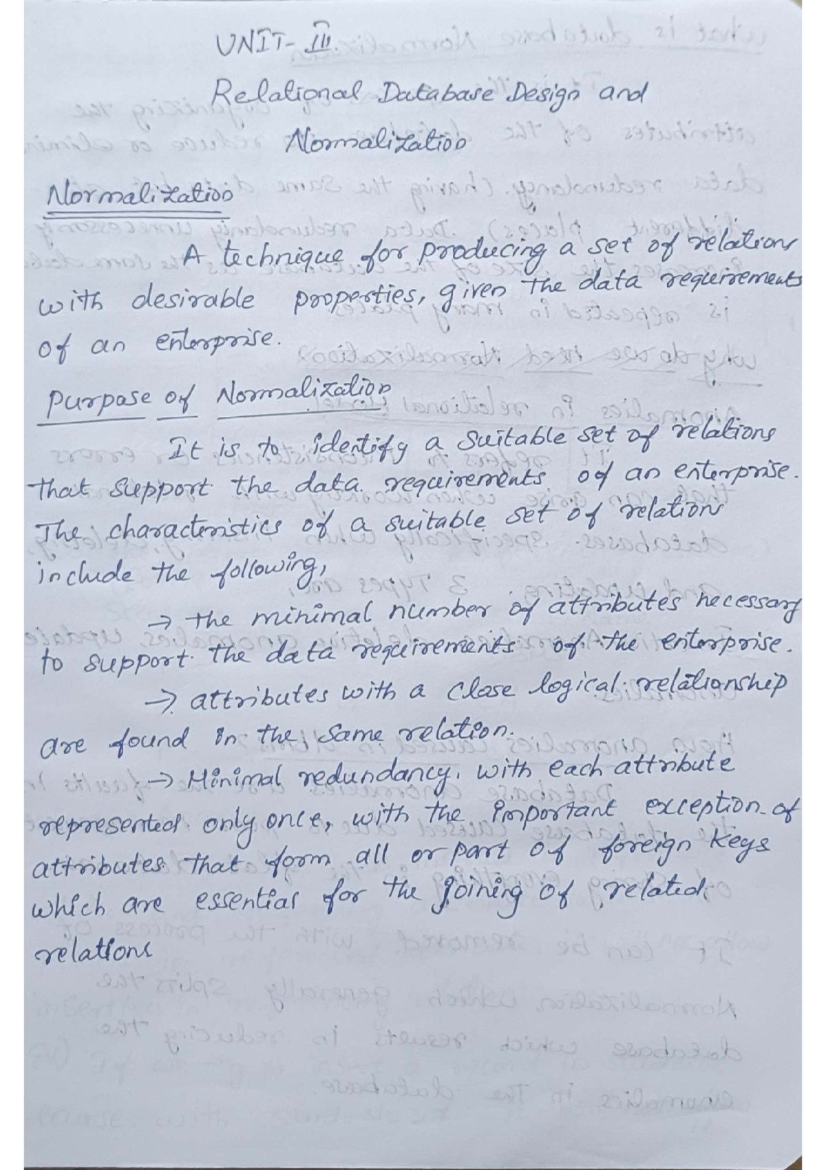 Unit-3: Normalization and Anomalies in Relational Database Design - Studocu