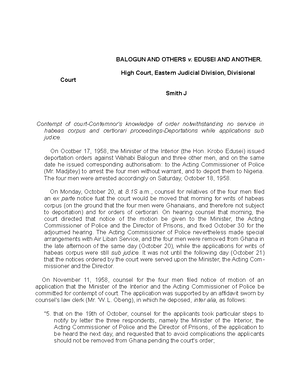 Re - Akoto - Summary - HOME [1961] 1&2 GHANA LAW REPORTS RE: AKOTO AND ...