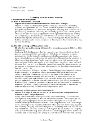 D218 TASK 1 - D218 Task 1 - Personal Development Plan A. Resilience and ...