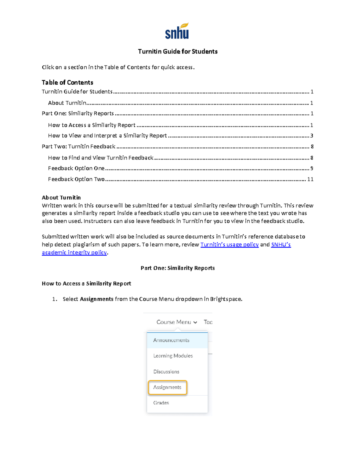 Turnitin Guide for Students: Understanding Similarity Reports ...