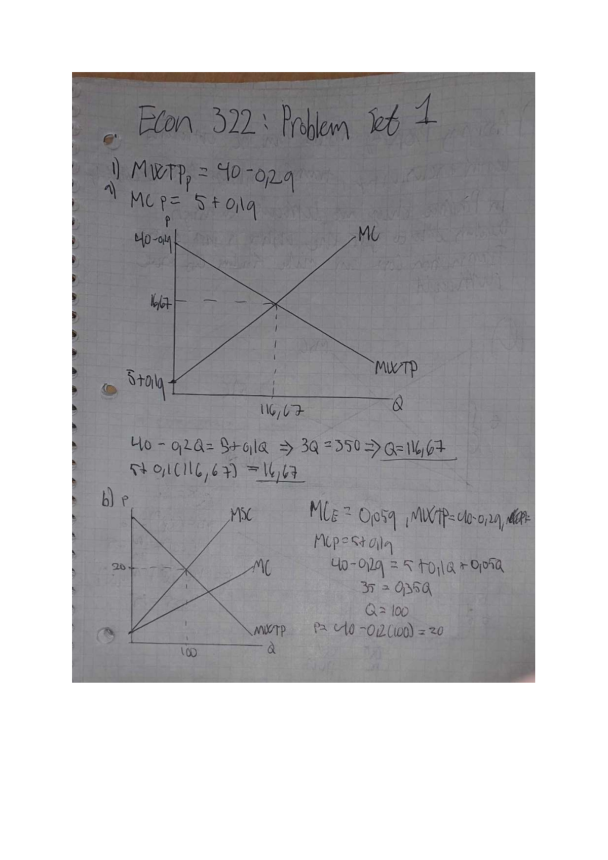 Econ 322 HW#1 - Problem Set and Solutions - Studocu