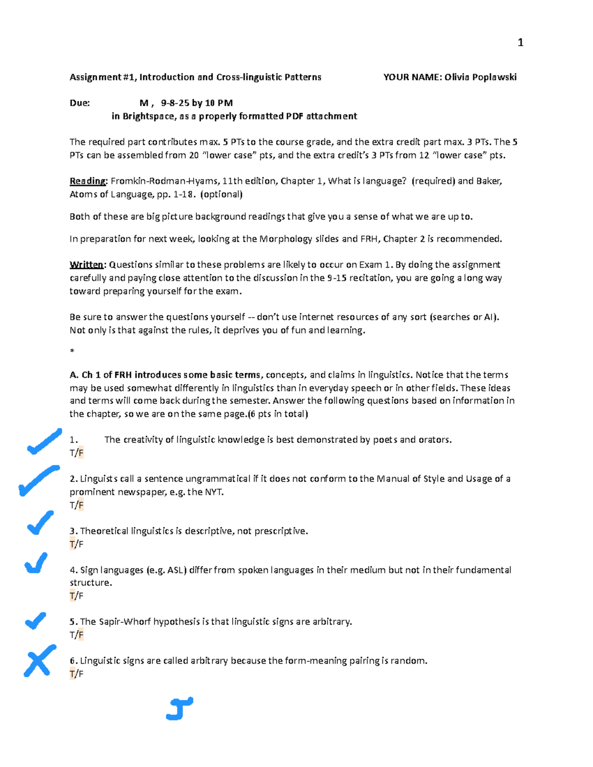 Introduction to Linguistics: Assignment #1 Patterns Analysis (LING101) - Studocu