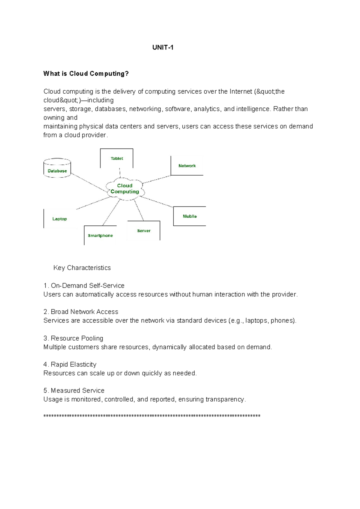 Cloud Computing Overview and Key Concepts - All Units Semester 5 - Studocu