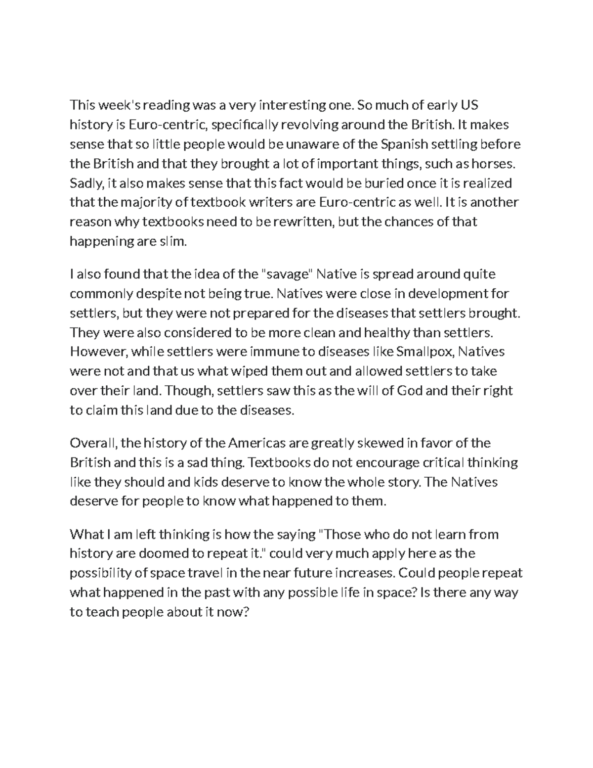 A People's History of the US: Chapter 3 Insights Summary - Studocu
