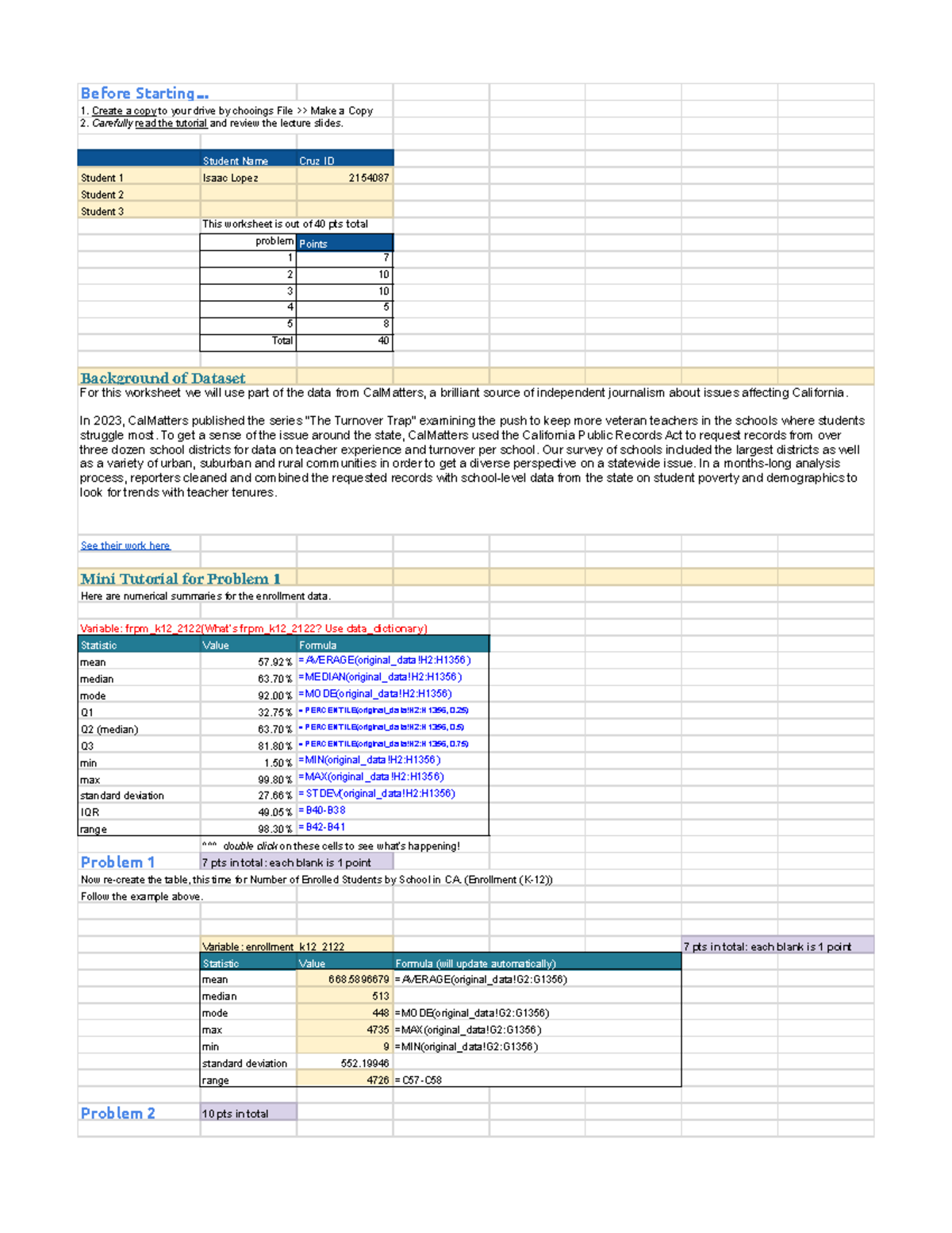 Worksheet 2 - Data Analysis on Teacher Turnover (ISA 2154087) - Studocu