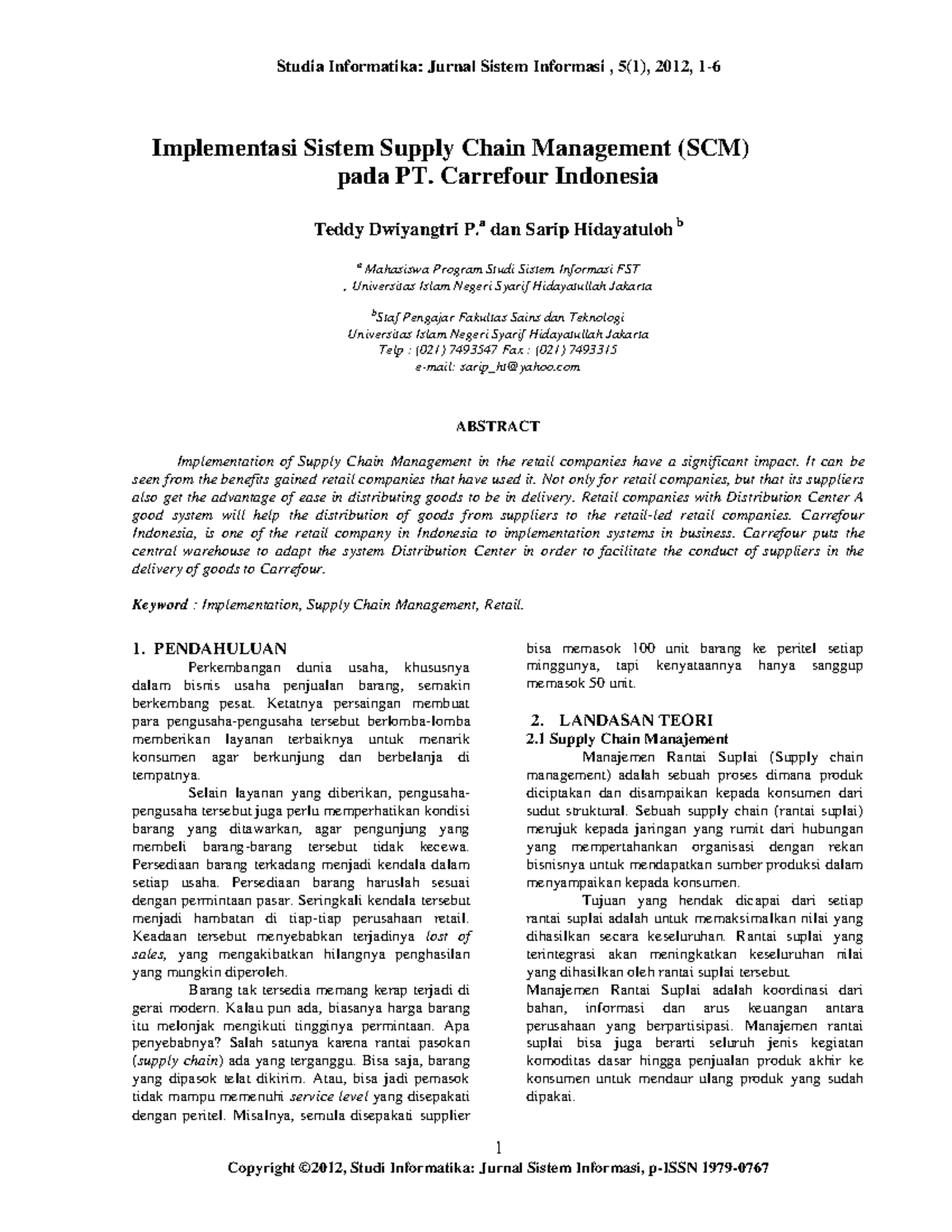 Implementasi SCM pada PT Carrefour Indonesia: Studi Kasus Unilever ...