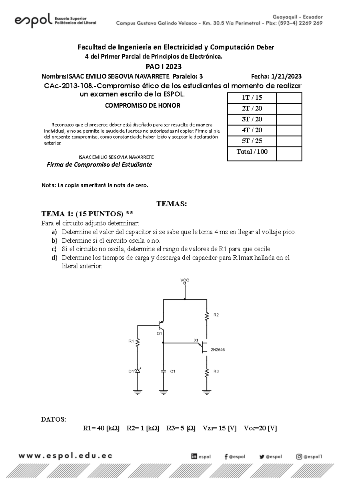 Deber 4 - Primer Parcial de Principios de Electrónica - PAO I 2023 ...