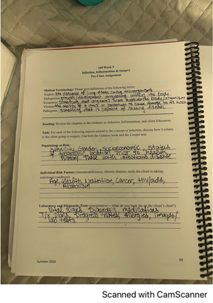 160 Week 7 and 8 - homework assignment - NUR 160 - Studocu