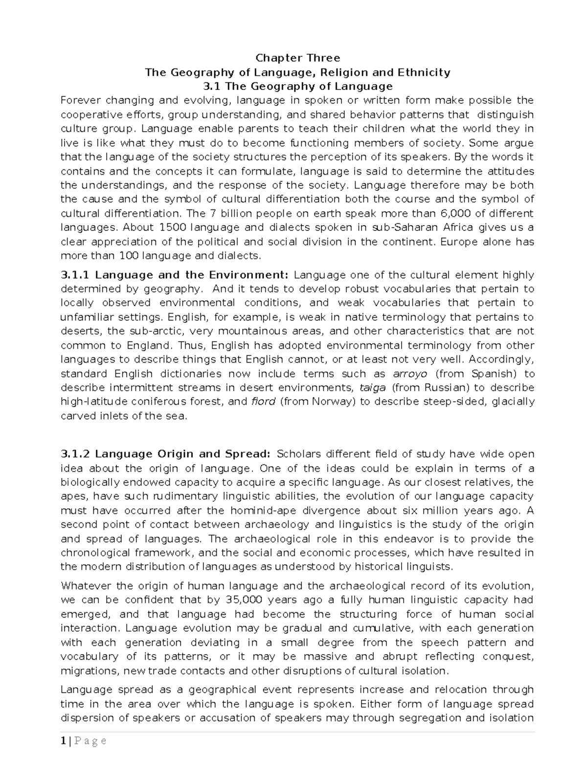 Chapter 3 - Language, Religion, and Ethnicity in Cultural Geography ...