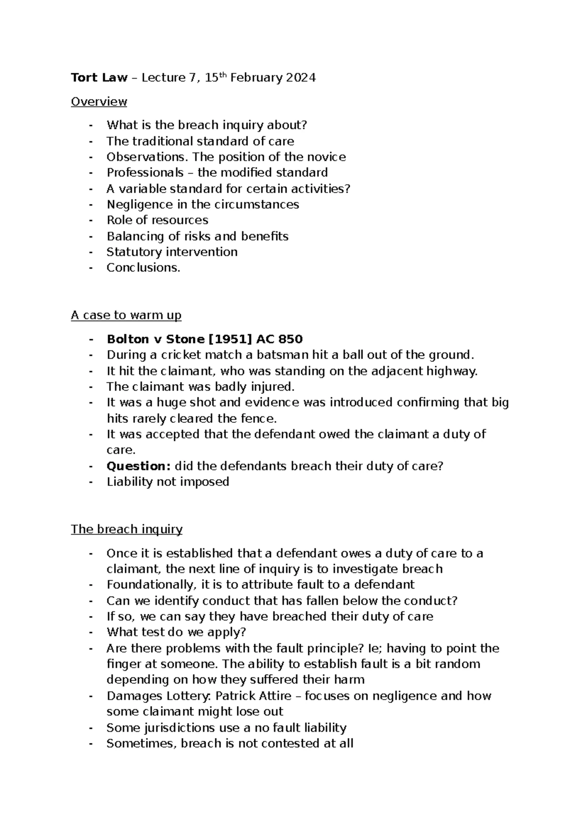 [Tort Law] Lecture 8: Understanding Factual Causation and Its ...