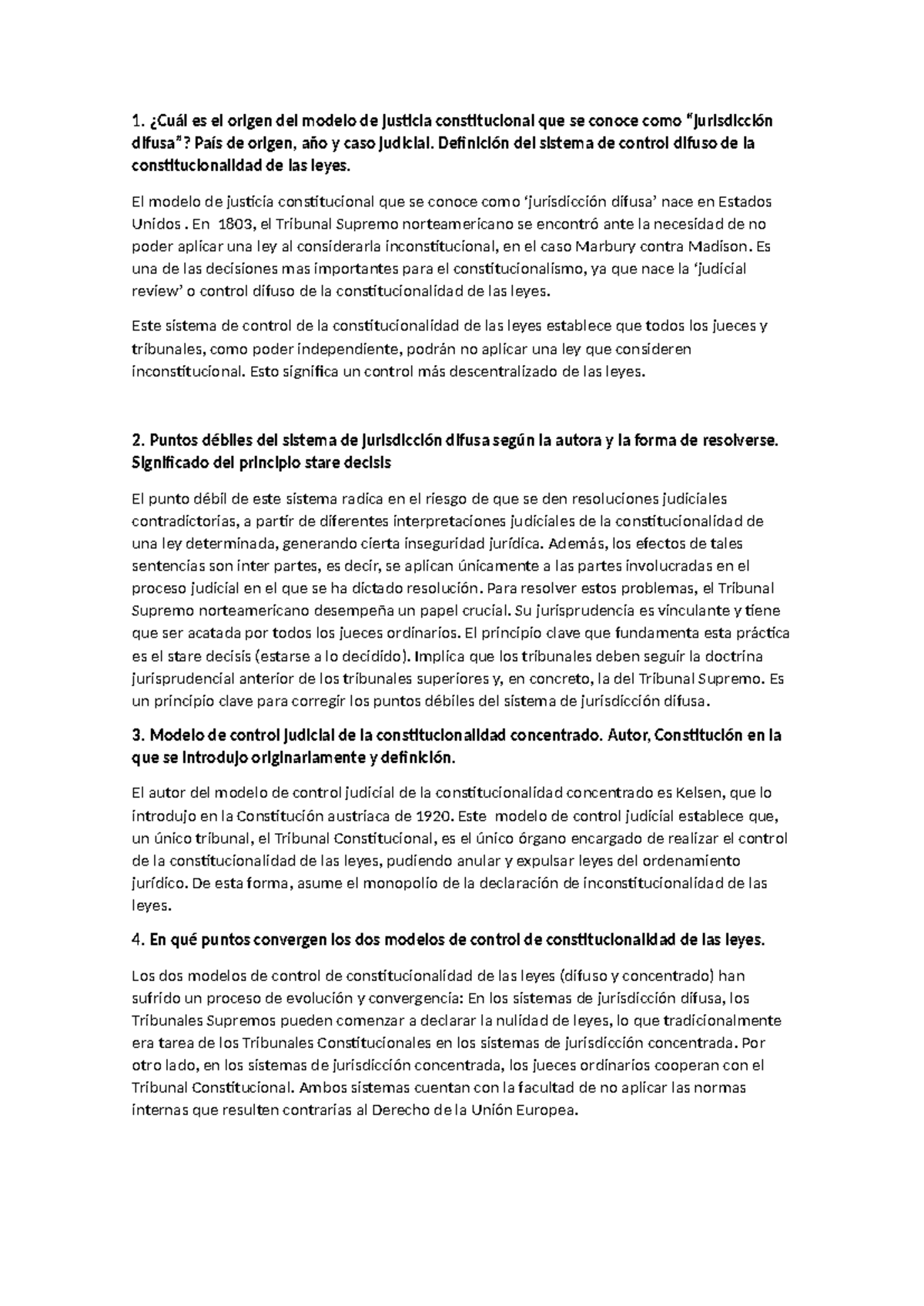 Análisis del Modelo de Justicia Constitucional: Control Difuso y ...