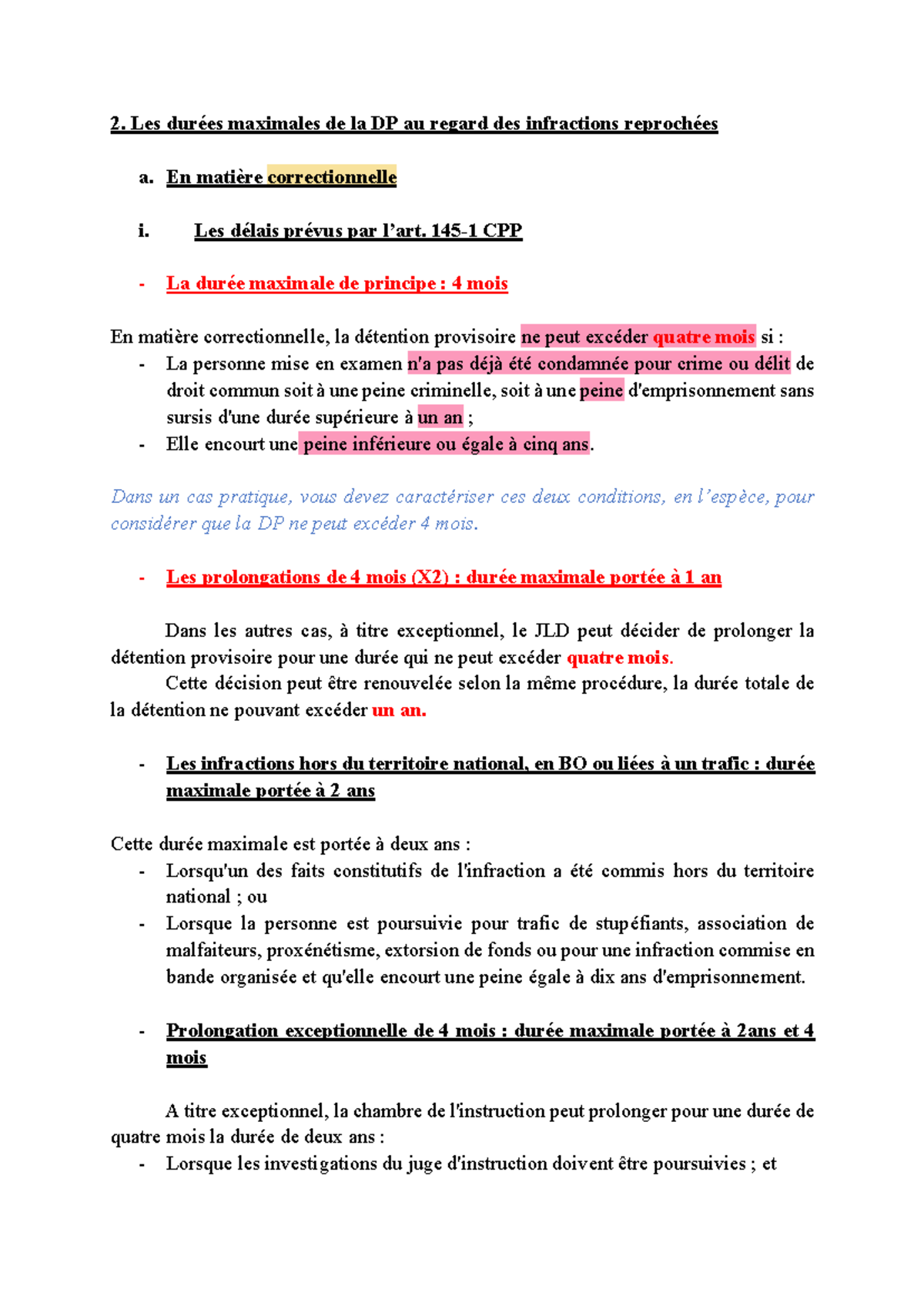 Détention prov - Droit pénal & procédure - Les durées maximales de la ...