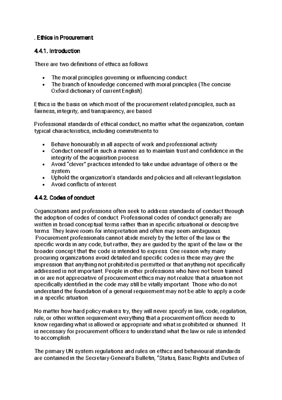 Ethics in Procurement: Key Principles and Standards for Professionals ...