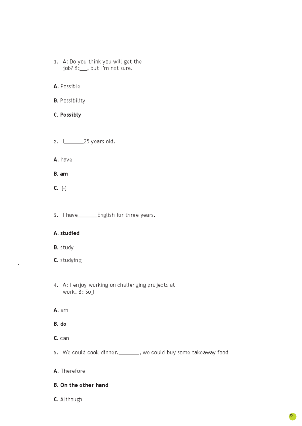 GV5 - English Grammar Quiz: Verb Forms and Sentence Structure - Studocu