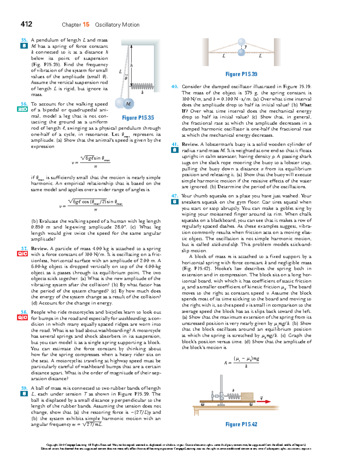 412 Chapter 15 Oscillation Problems: Pendulums & Damped Motion - Studocu