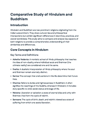 Comparative Study of Buddhism and Hinduism: Key Concepts & Practices ...