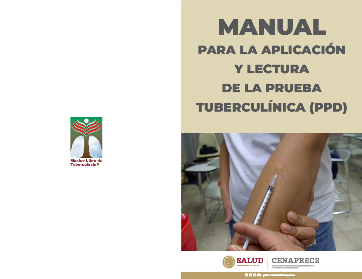Manual de Aplicación y Lectura de la Prueba Tuberculínica (PPD) - Studocu