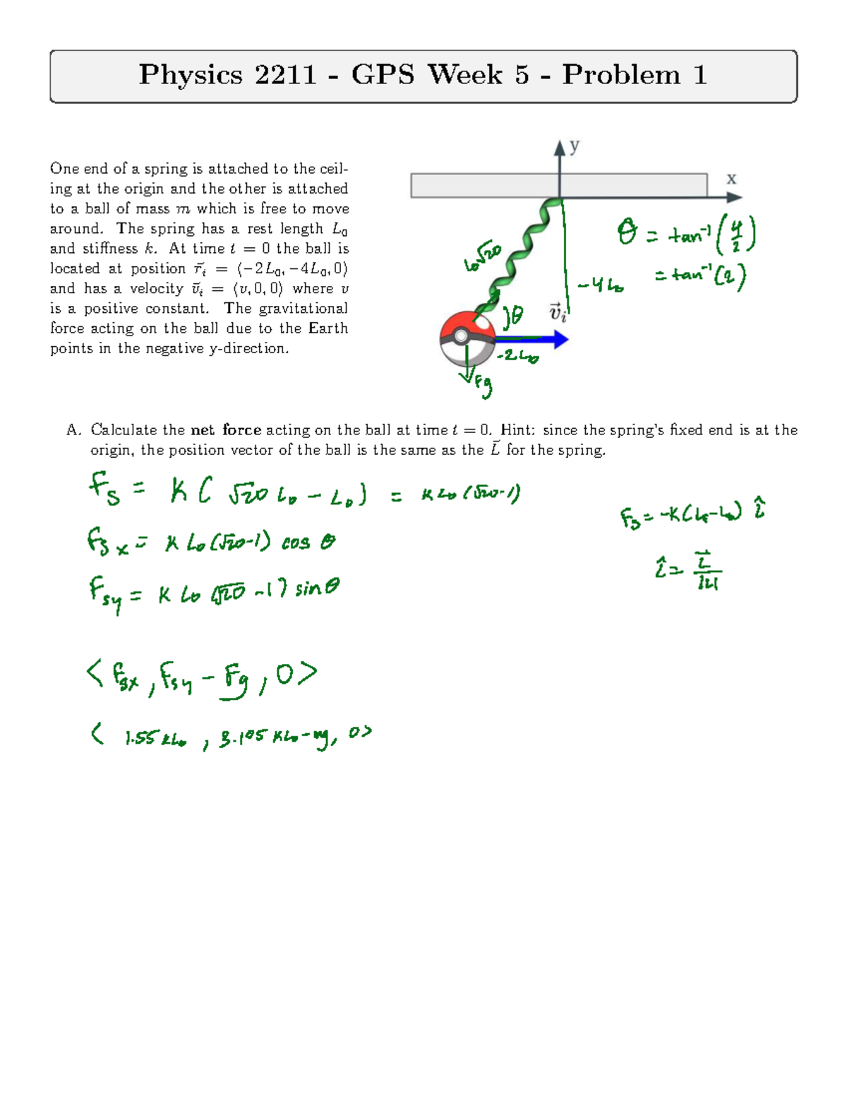 Physics 2211 GPS Week 5 Solutions: Problems & Calculations - Studocu