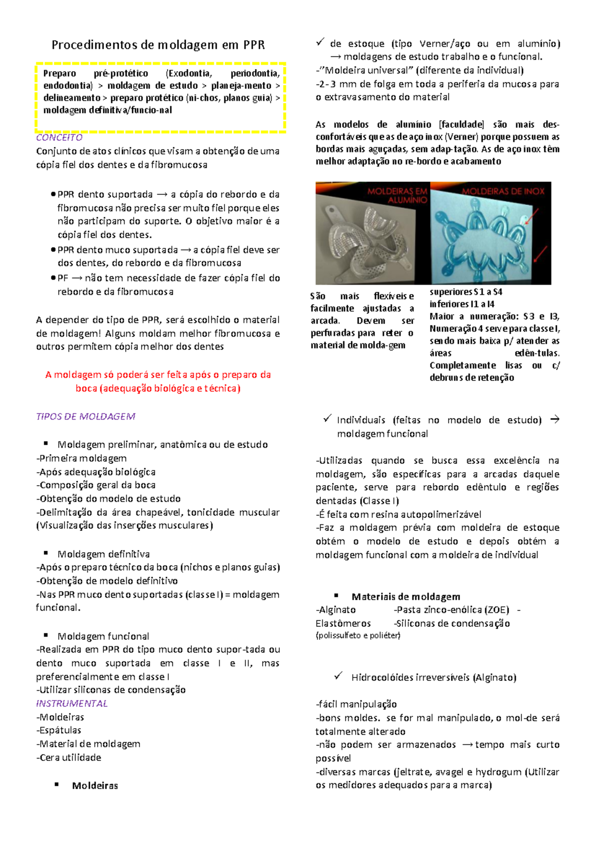 Aula 6 - Técnicas de moldagem em PPRs - Procedimentos de moldagem em ...