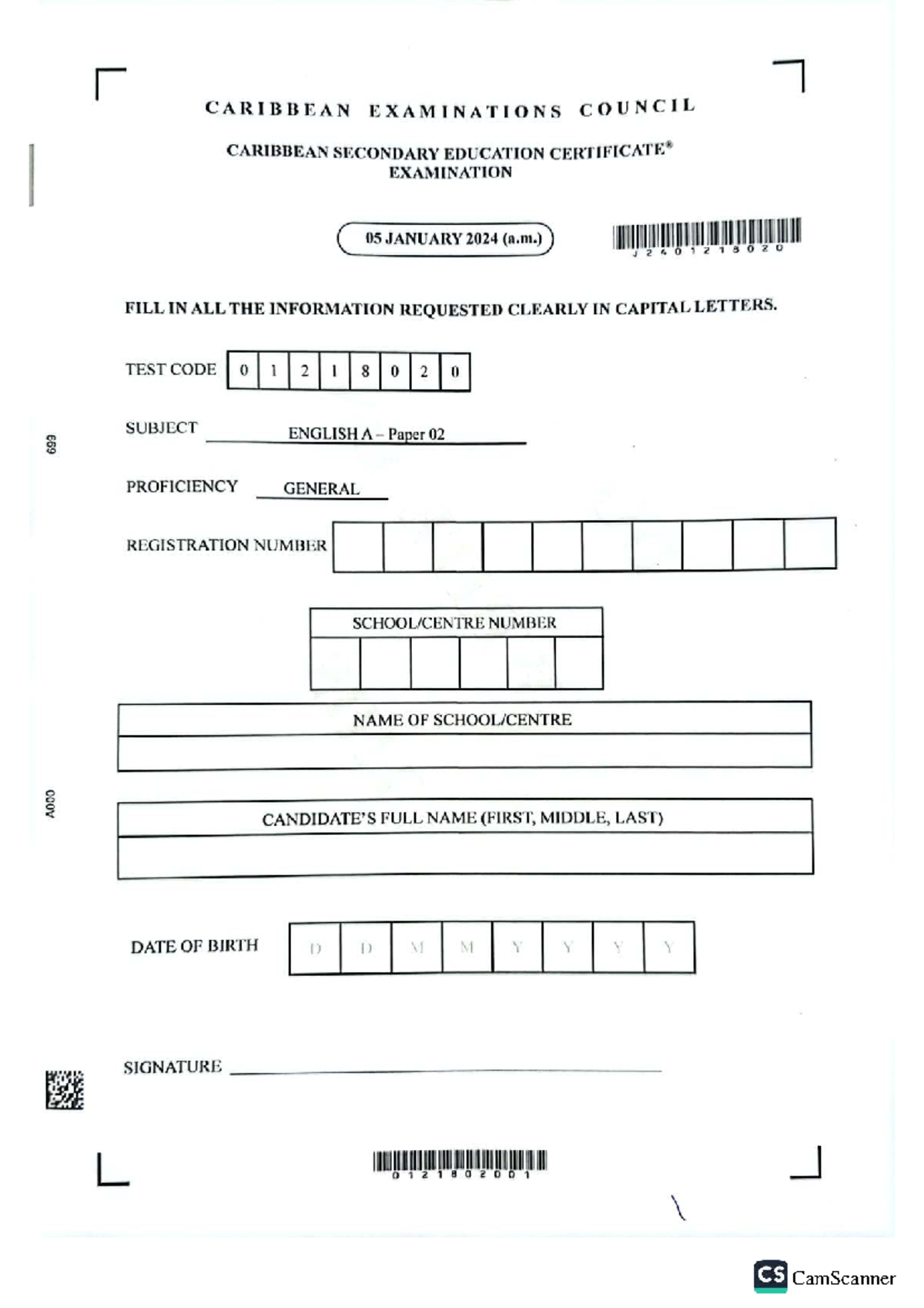 CSEC English A Paper 02 Exam January 2024 - Summary & Letter Writing ...