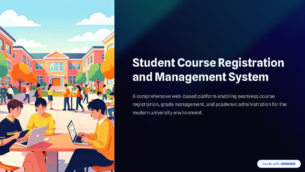 SCRMS: Comprehensive Course Registration & Management System - Studocu