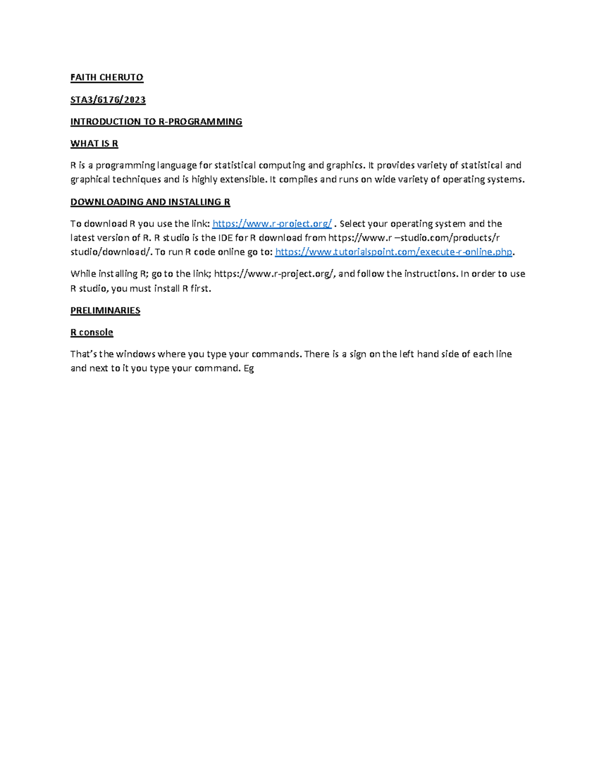 Assignment - Knitting R Markdown - FAITH CHERUTO STA3/6176 ...