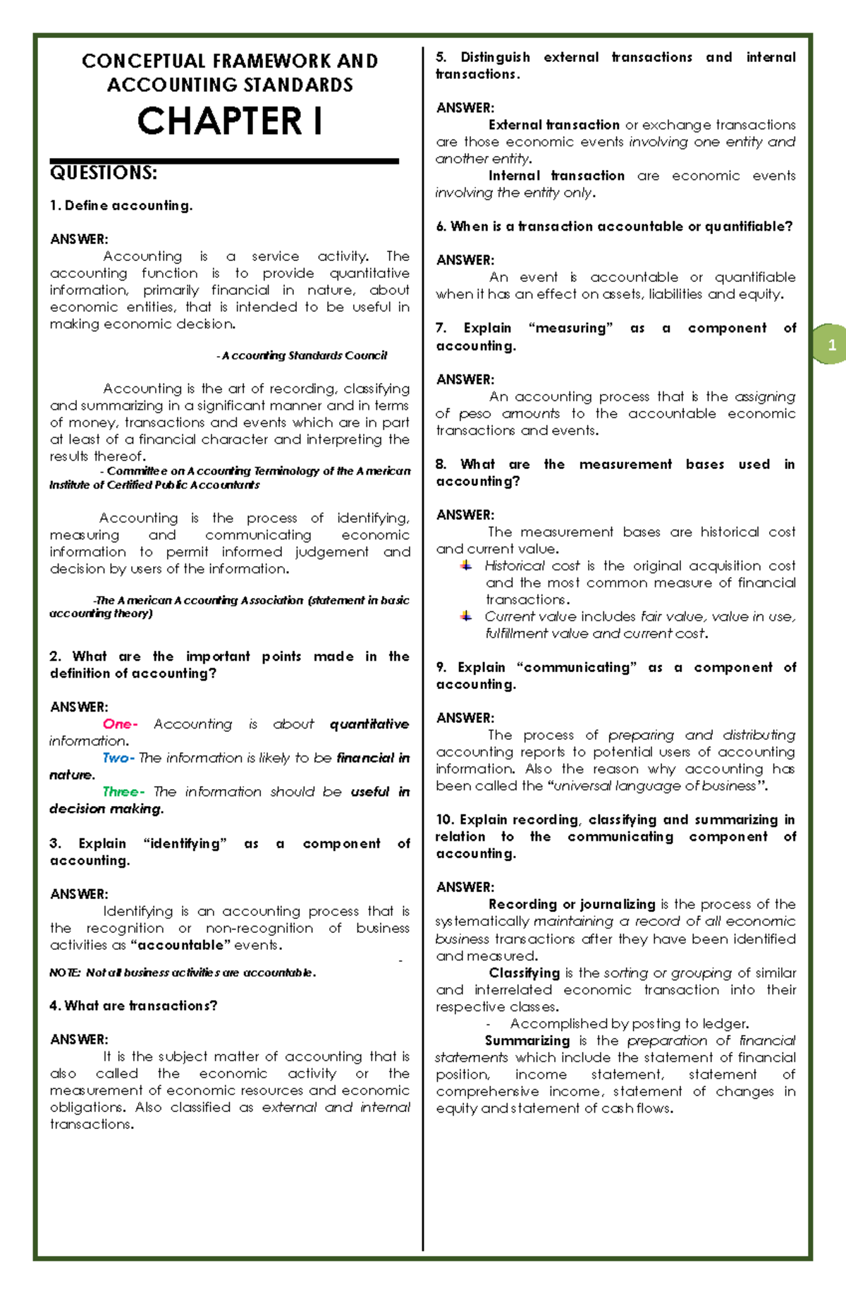 Cfas 2020 Conceptual Framework And Accounting Standards 11