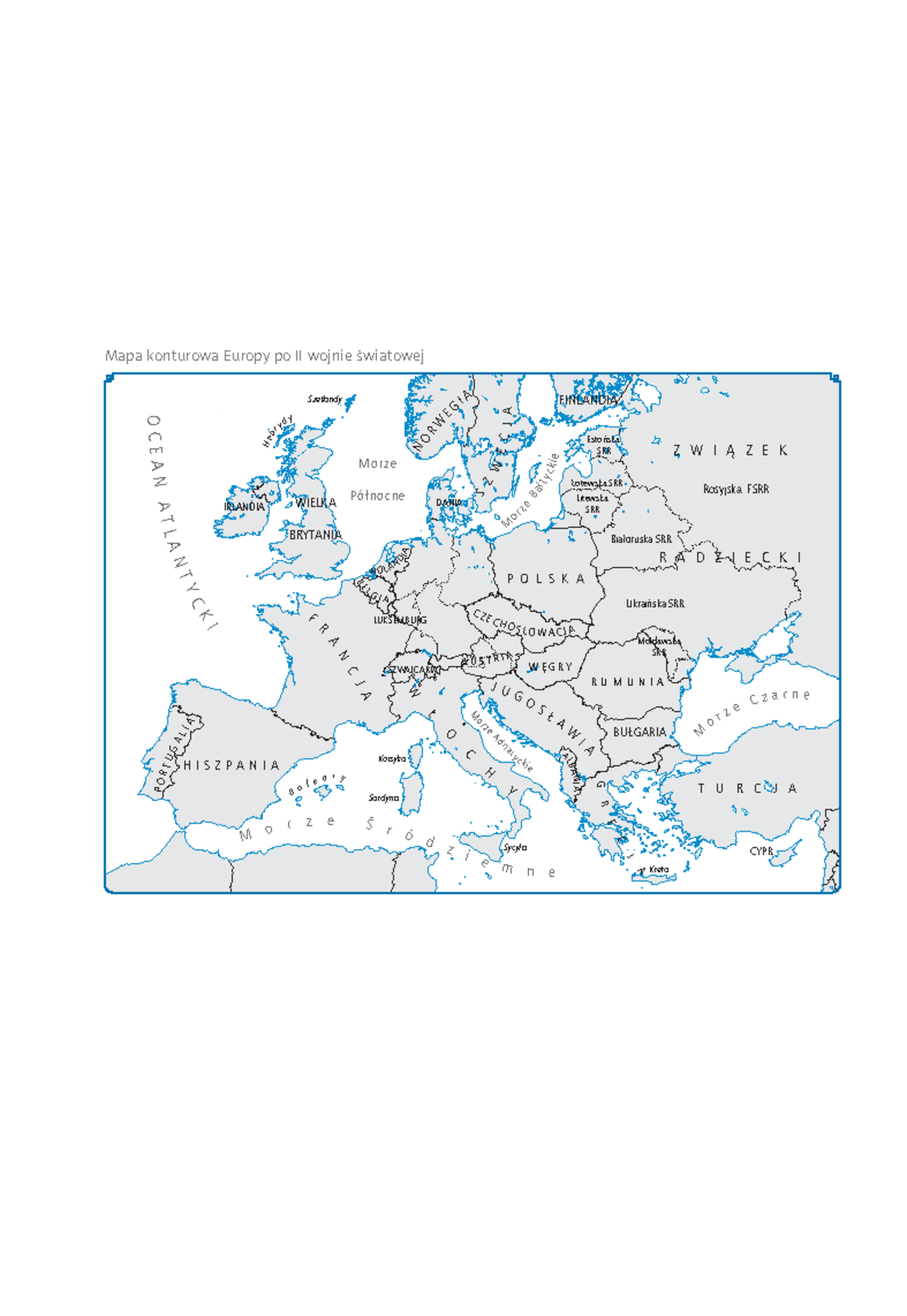 Mapa konturowa Europy po II Wojnie Światowej - Węgry 12 - Studocu
