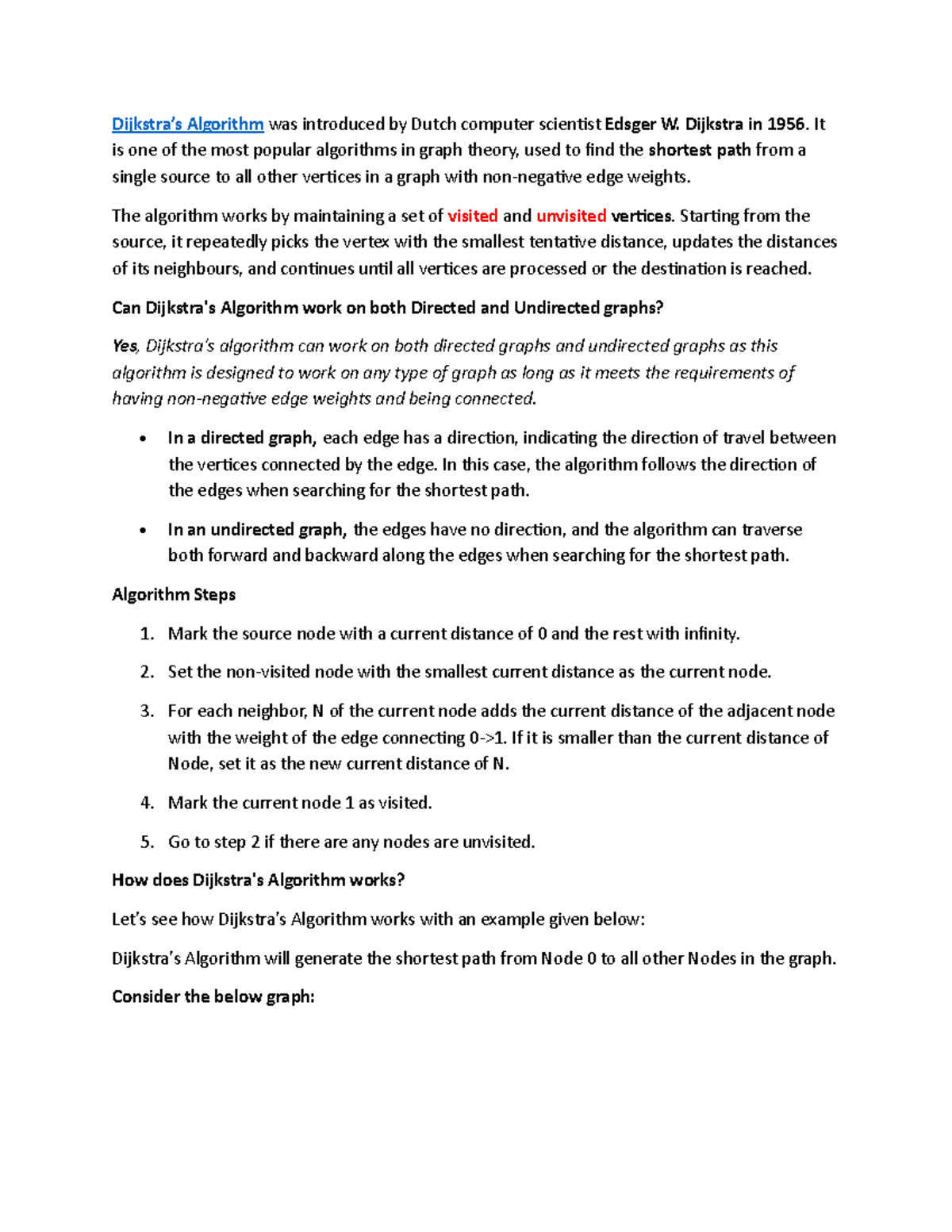 02-Dijkstra Algorithm Notes: Understanding Shortest Path Calculation ...