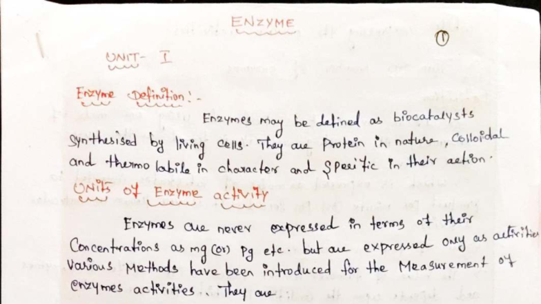 Enzyme Study Notes (BIO 101) - Studocu