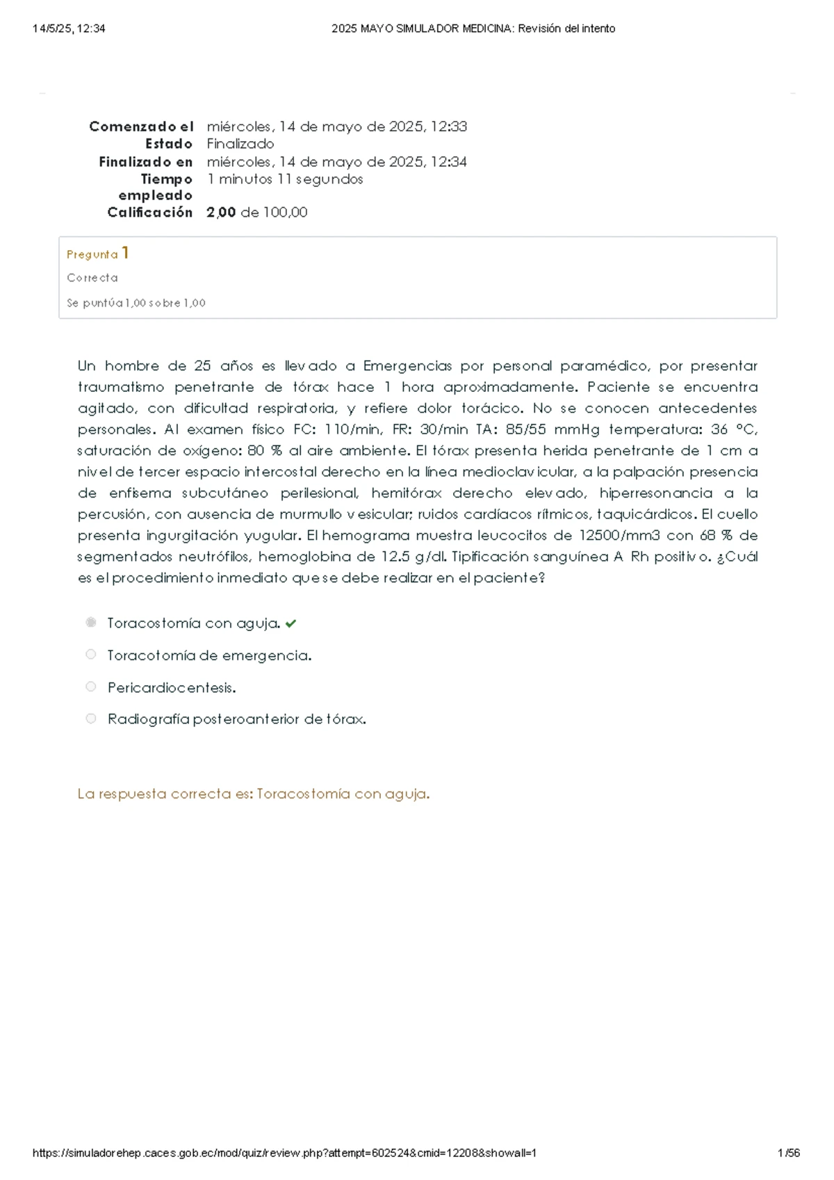 Simulador 6 - CACES 2025: Revisión de Preguntas y Respuestas - Studocu