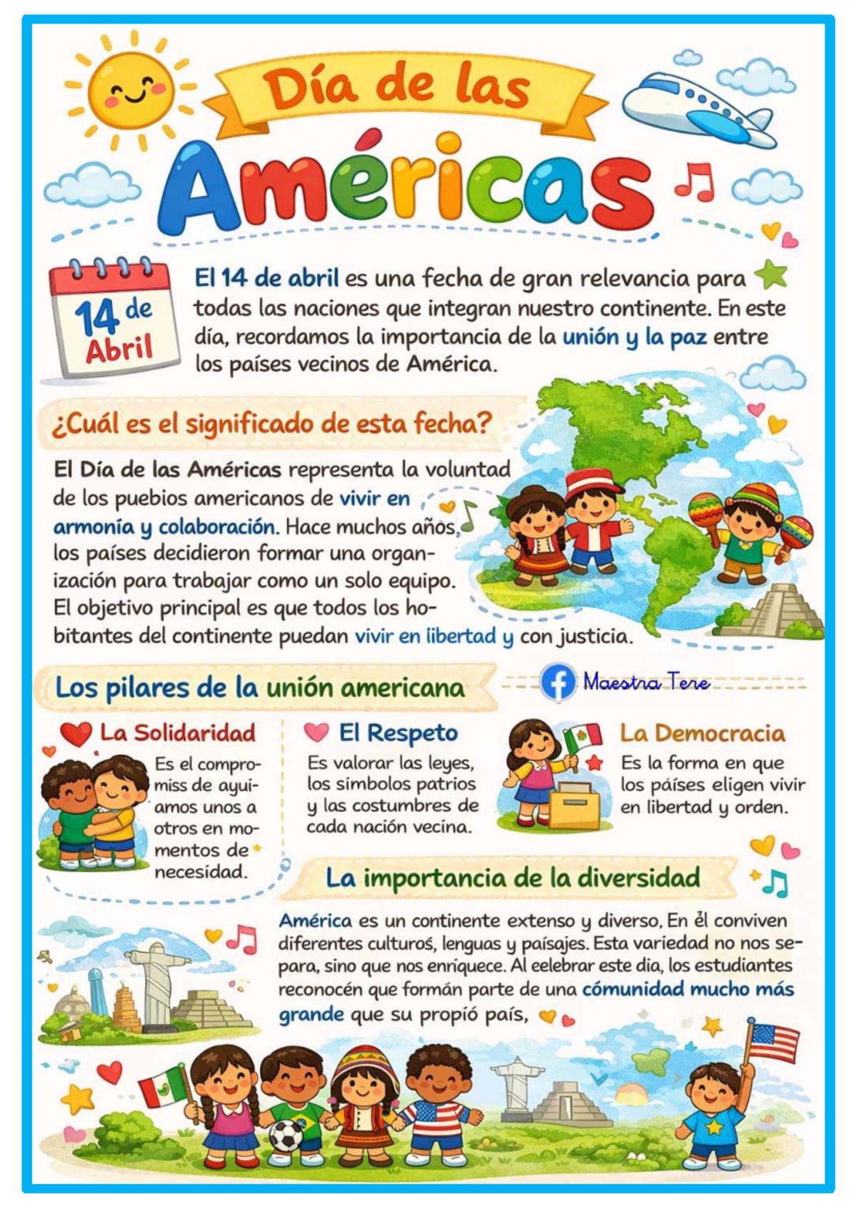 DIA DE LAS AMÉRICAS - FICHA DE LECTURA Y ACTIVIDADES - Studocu