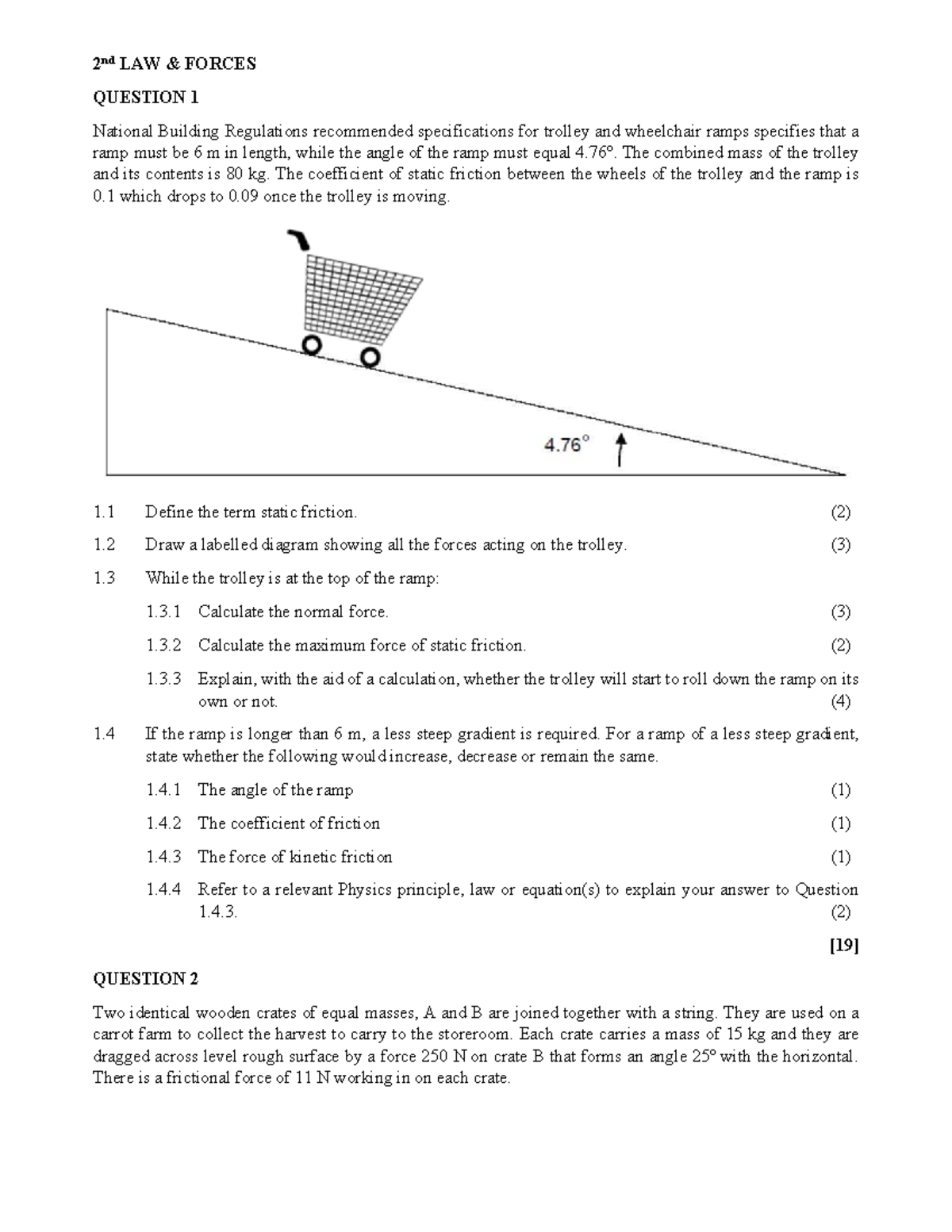 2nd LAW & Forces - Notes on Newton's 2nd Law of Motion - Studocu