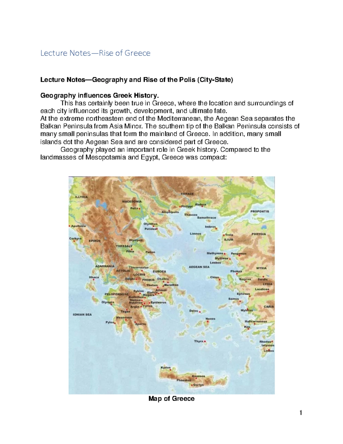 The Rise and Impact of Greek City-States: A Comprehensive Study - Studocu