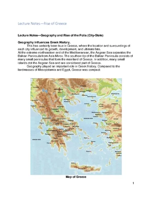 The Rise and Impact of Greek City-States: A Comprehensive Study - Studocu