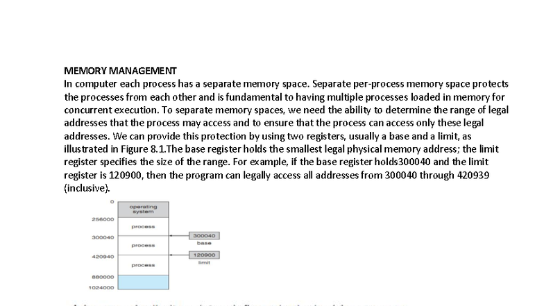 MEMORY MANAGEMENT: Understanding Processes and Address Spaces - Studocu