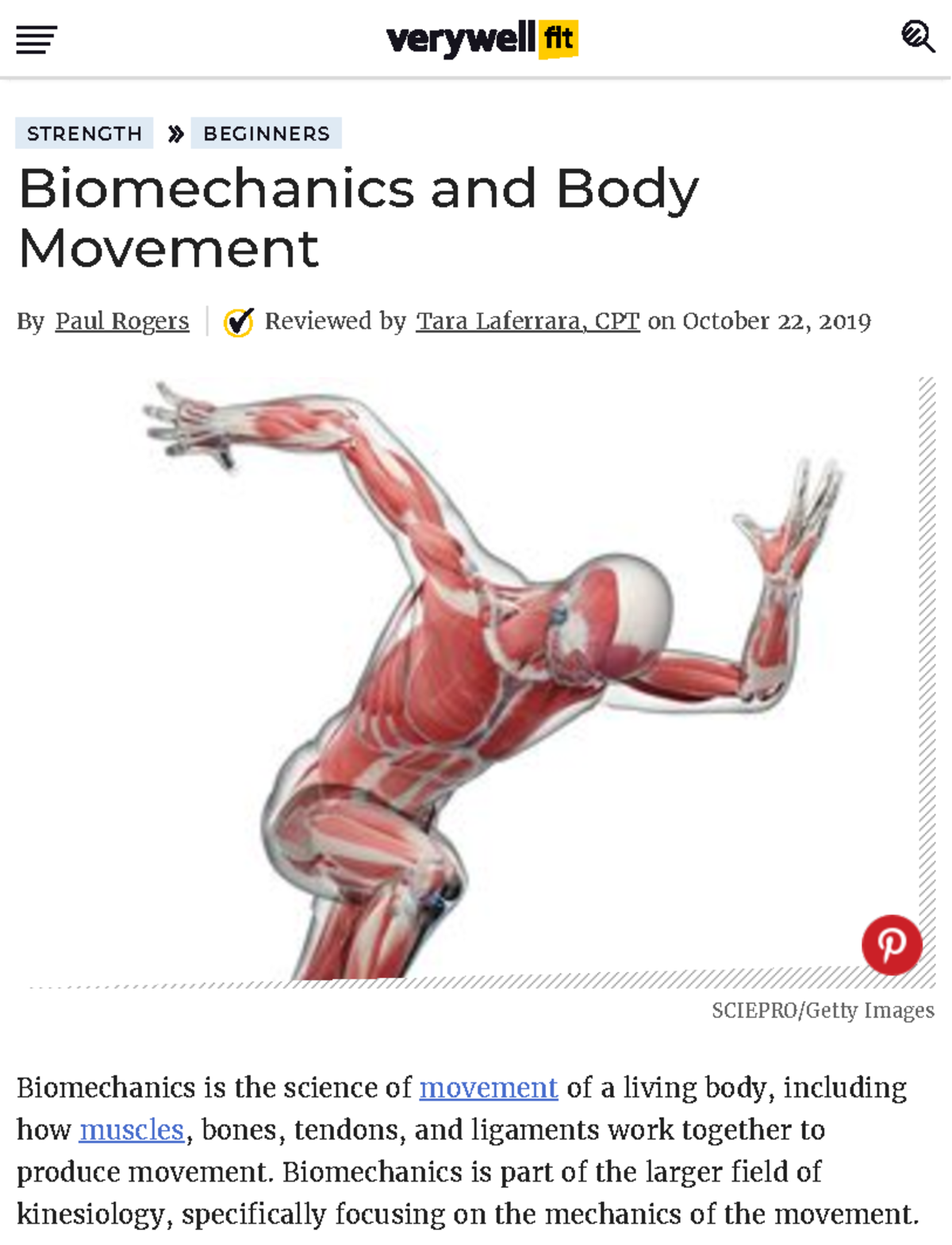 Biomechanics and Body Movement - STRENGTH BEGINNERS Biomechanics and ...