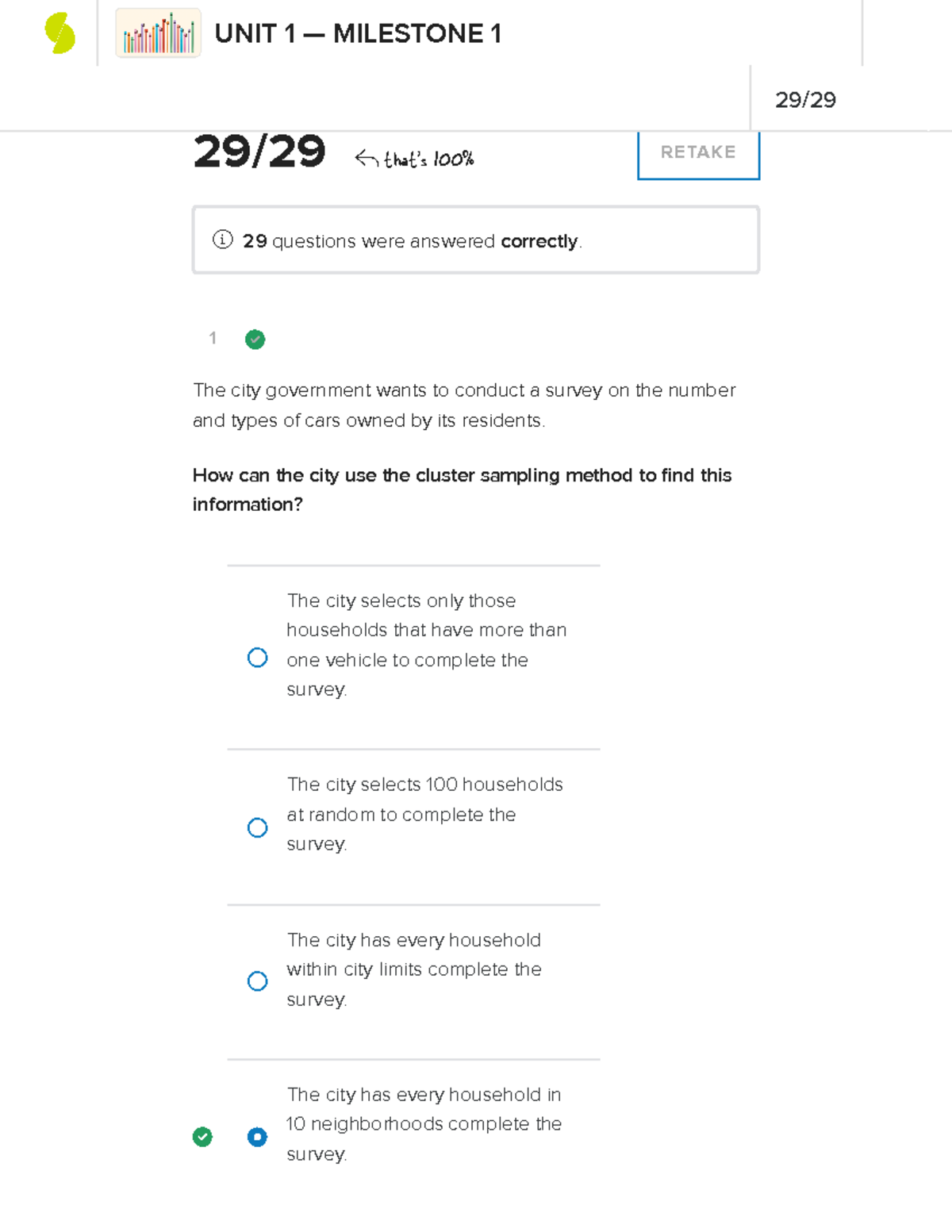 Unit 1 Milestone Study Guide: Sampling Techniques & Concepts - Studocu