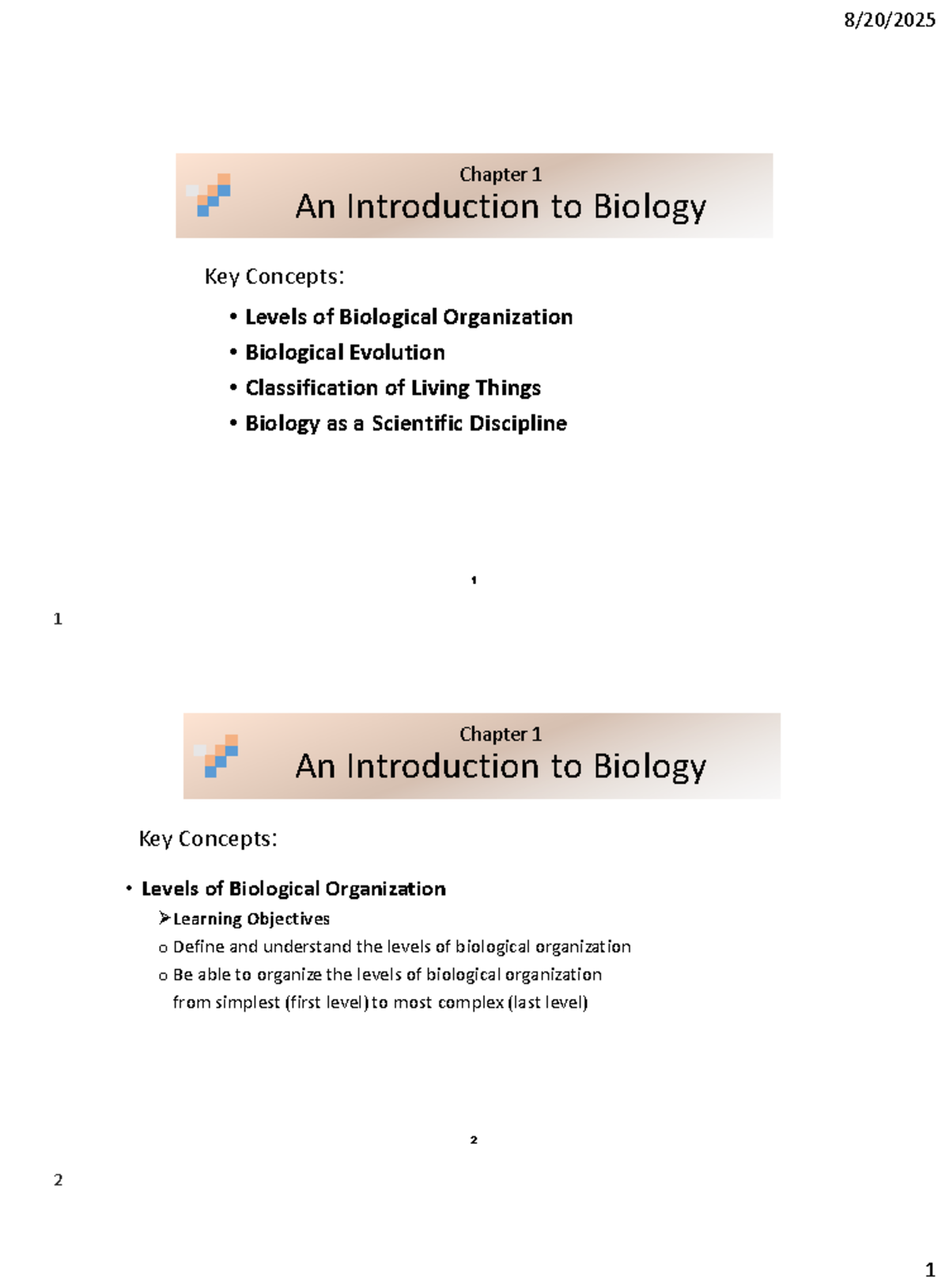 Chapter 1: Intro to Biology - Evolution, Taxonomy & Scientific Methods ...