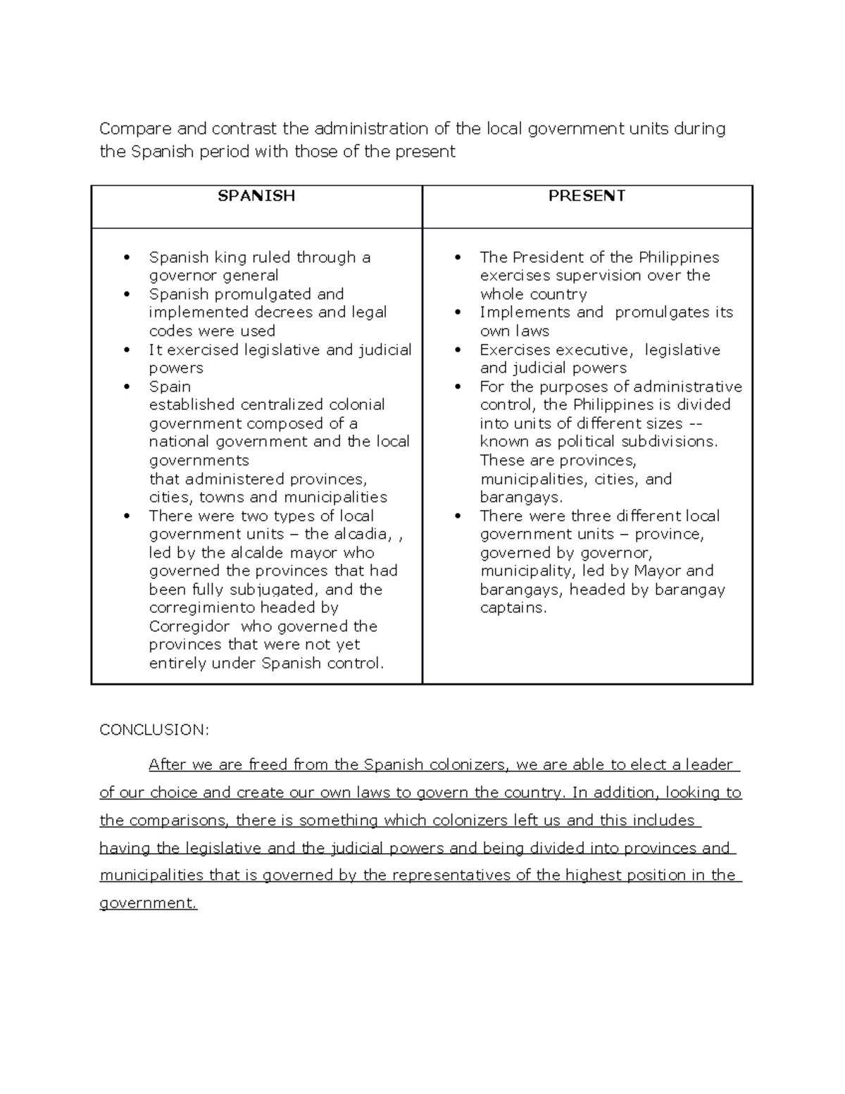 Administration-of the-Local-Government - Compare and contrast the ...