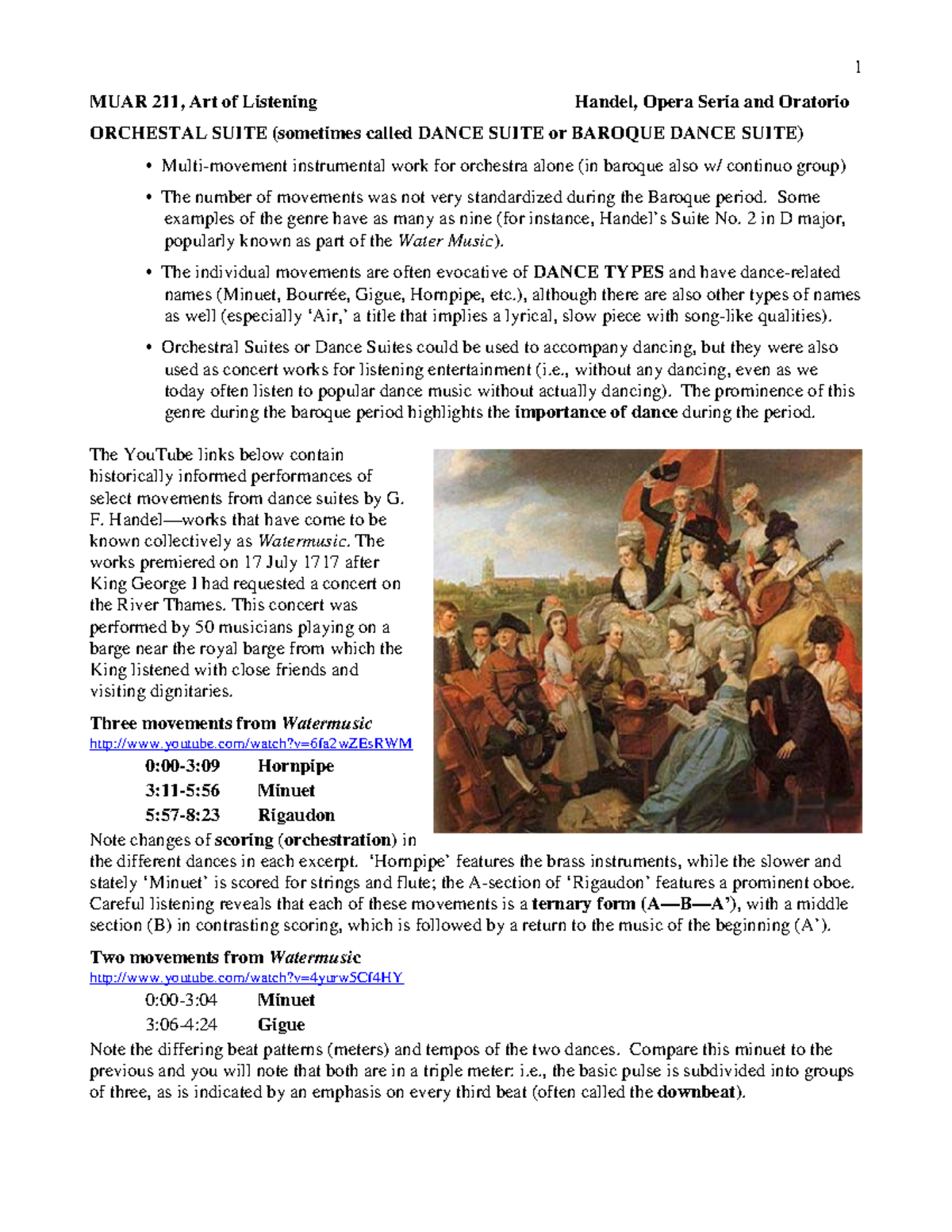 MUAR 211 Lecture Notes: Handel's Baroque Dance Suites & Opera (2019 ...