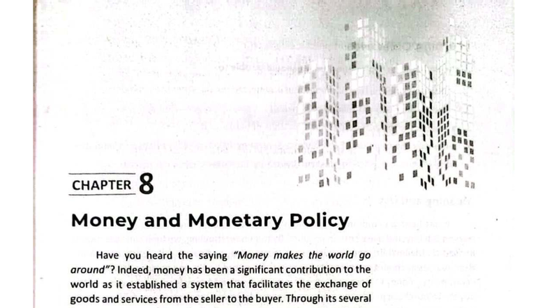C8 - Chapter 8: Money and Monetary Policy in Managerial Economics - Studocu