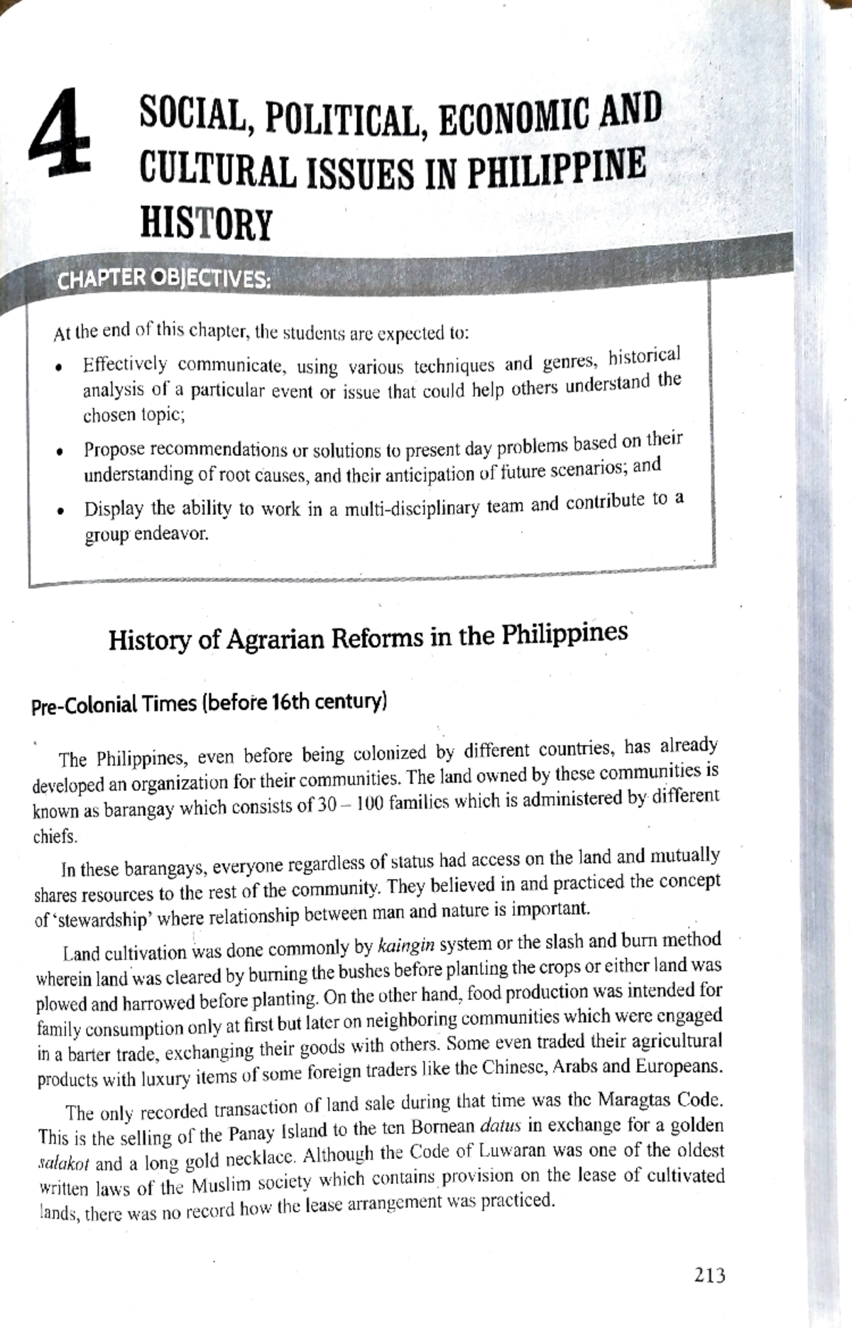 Social, Political, Economic and Cultural Issues in Philippine History ...